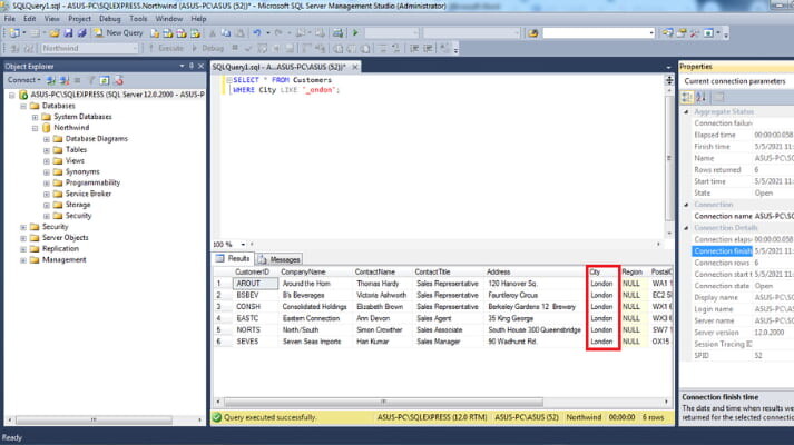 Ký tự đại diện trong SQL: Like, NOT Like, Escape, ( % ), ( _ )