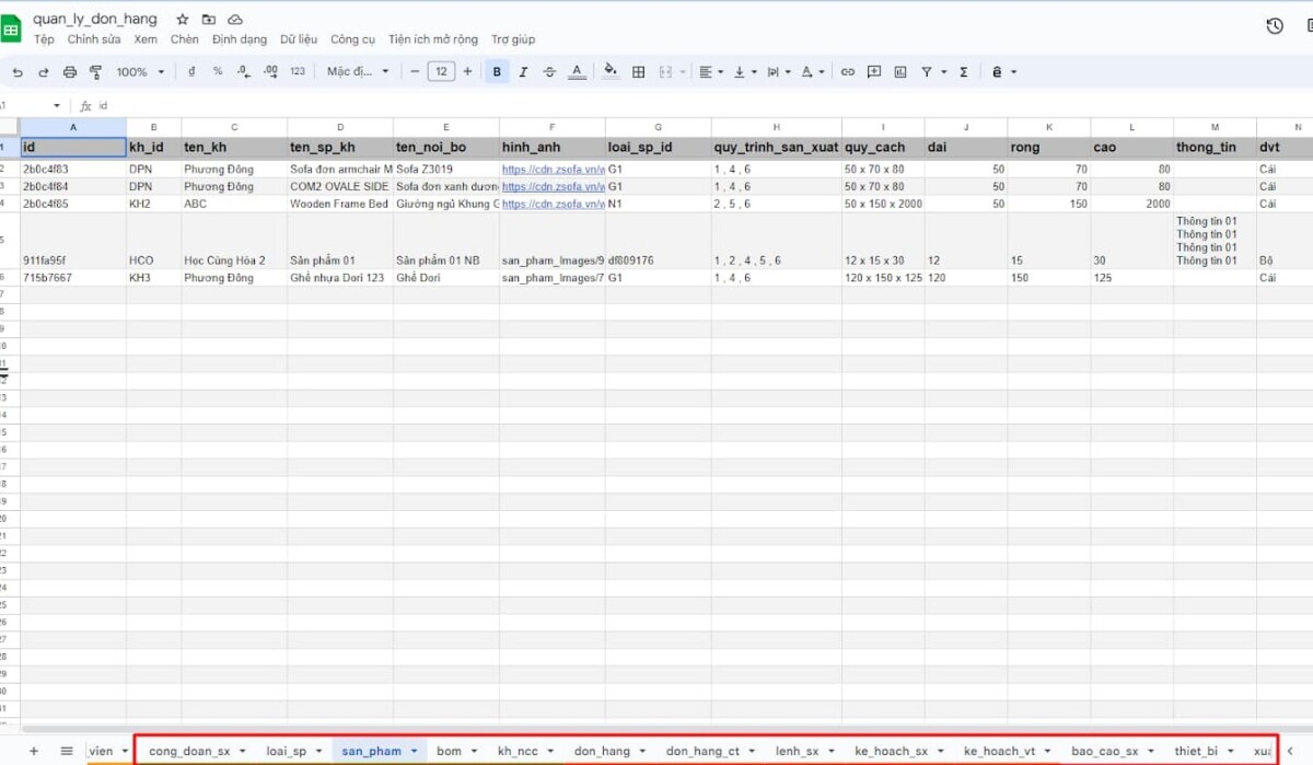 Hướng dẫn định dạng dữ liệu trước khi đưa vào Appsheet