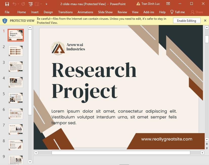 Tải 55 slide và hình nền Powerpoint màu nâu cực đẹp miễn phí