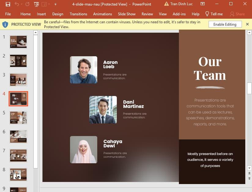 Tải 55 slide và hình nền Powerpoint màu nâu cực đẹp miễn phí