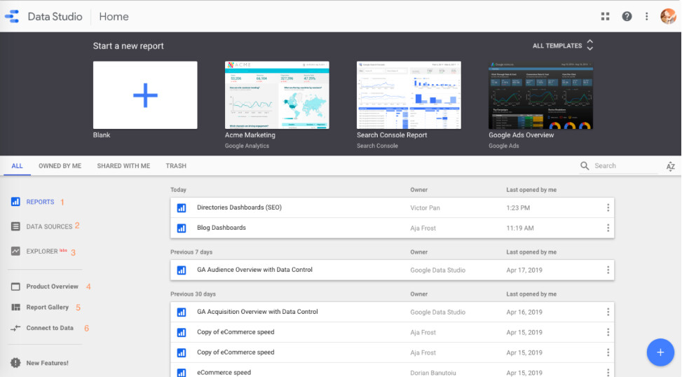 Hướng dẫn các thao tác cơ bản trong Google Data Studio - Phần 1