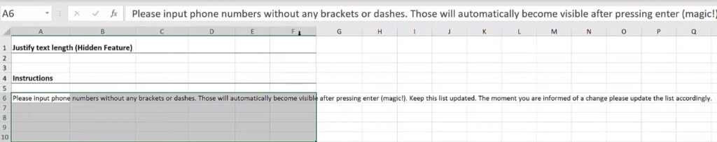 Hướng dẫn cách dùng chức năng Justify tự động xuống dòng trong Excel