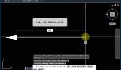 Cách vẽ mũi tên trong CAD đơn giản và dễ hiểu
