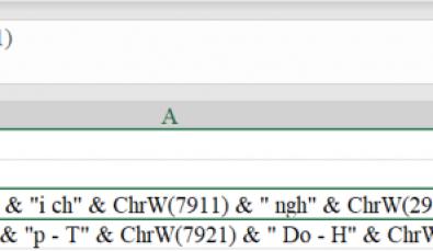 Unicode tiếng việt khi viết trong VBA