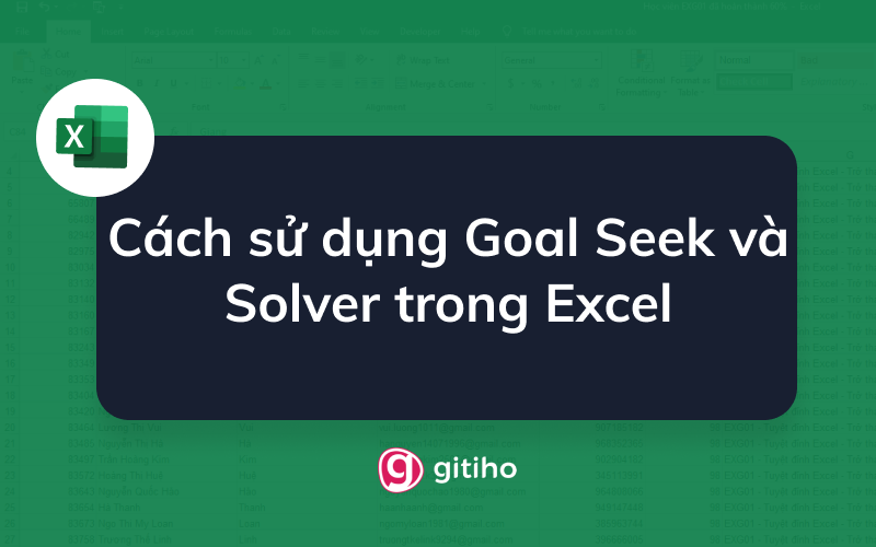 Sử dụng Goal Seek và Solver trong Excel để giải quyết các biến không xác định