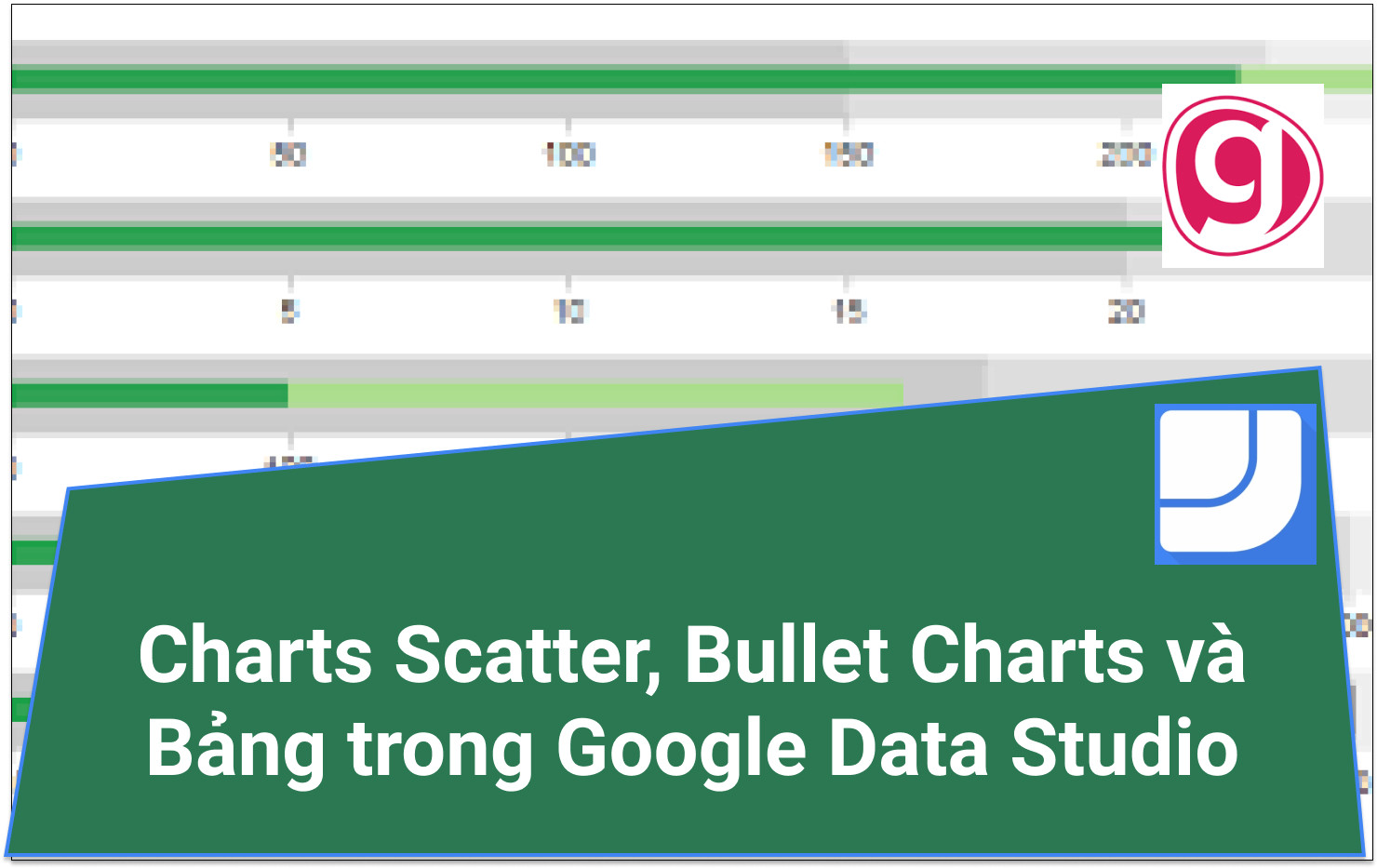 Biểu đồ Charts Scatter, Bullet Charts và Bảng trong Google Data Studio