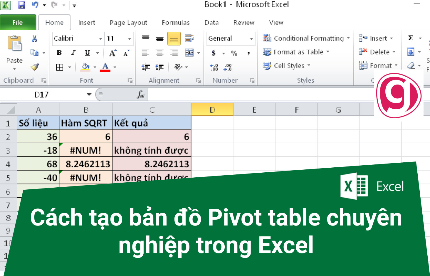 Cách tạo bản đồ Pivot table chuyên nghiệp trong Excel