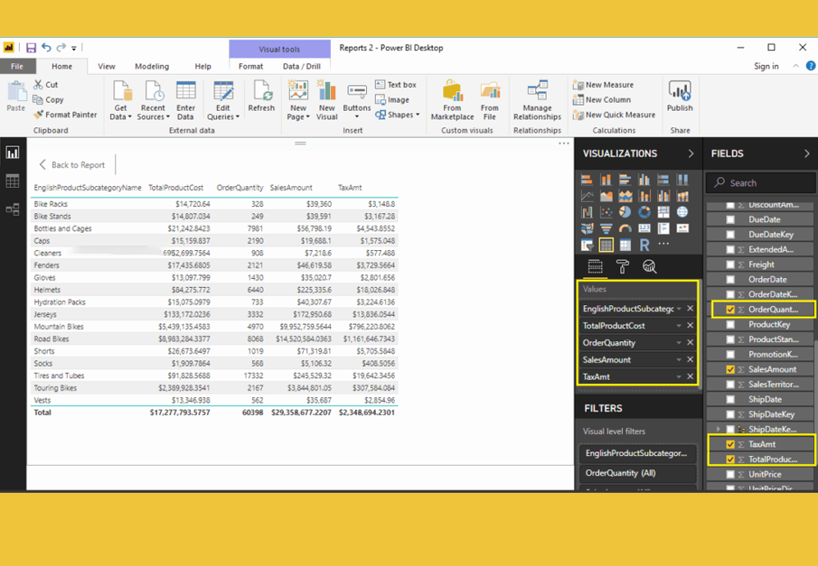 Hướng dẫn cách tạo bảng trong Power BI