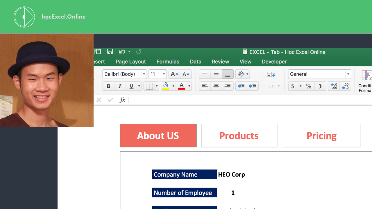 Cách Tạo Menu Như Web Trong Excel Sử Dụng Hyperlink Hoặc Vba