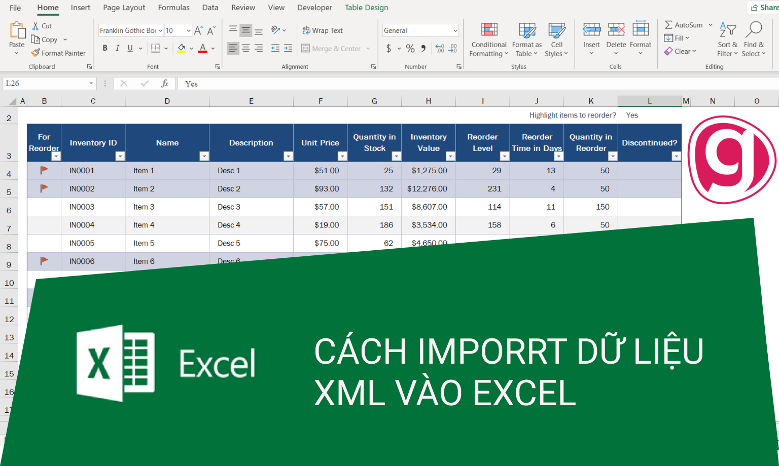 Hướng dẫn cách nạp dữ liệu từ file XML vào EXCEL chi tiết nhất