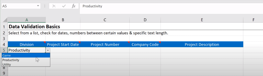 Hướng dẫn Excel cơ bản về Cách sử dụng Data Validation