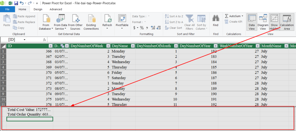 Hướng dẫn bạn 3 cách để tạo Measures trong Power Pivot