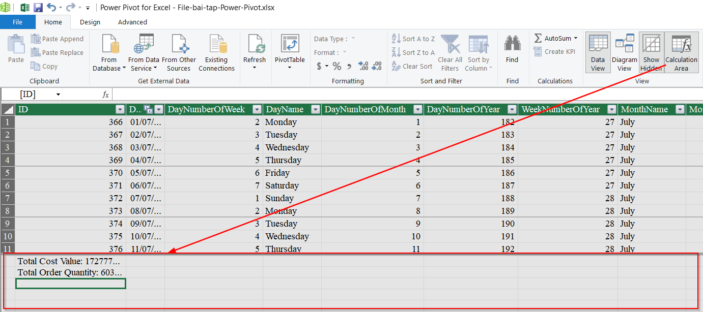 Hướng dẫn bạn 3 cách để tạo Measures trong Power Pivot